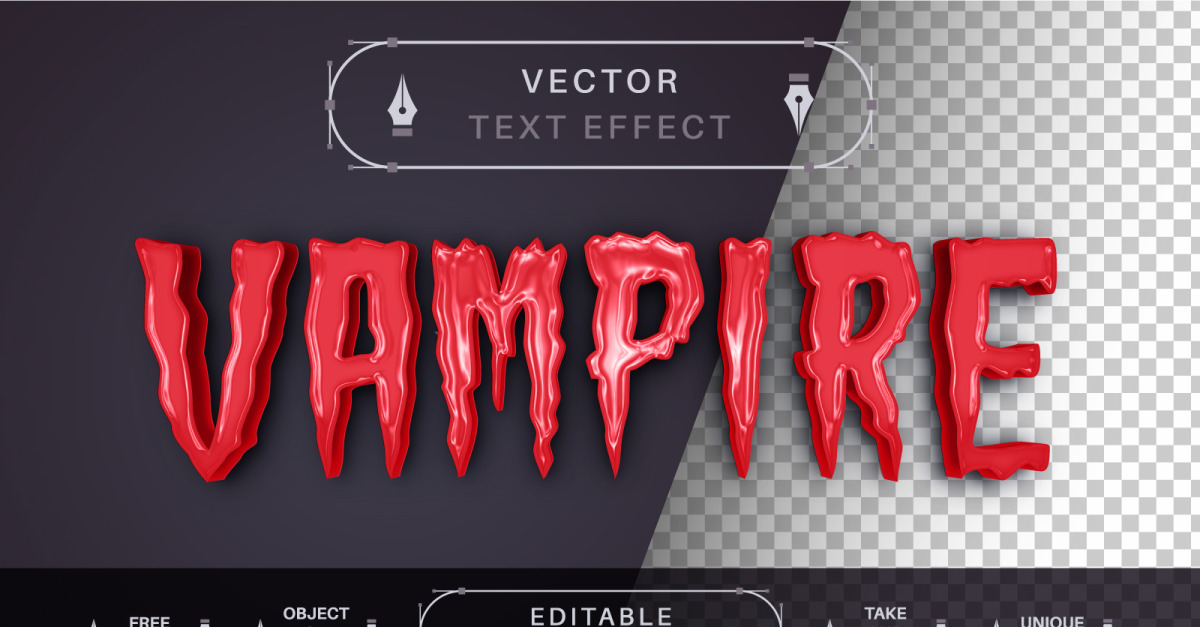 Blood Vampire - Editable Text Effect, Font Style