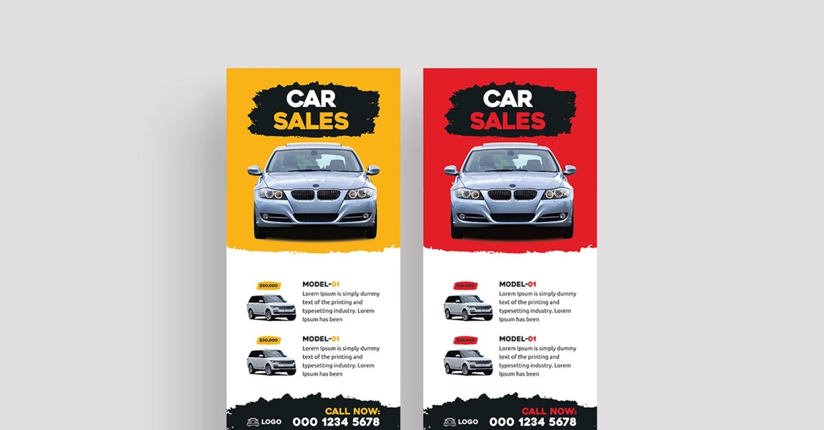 Modern Car Sale Dl Flyer Design #296392 - TemplateMonster