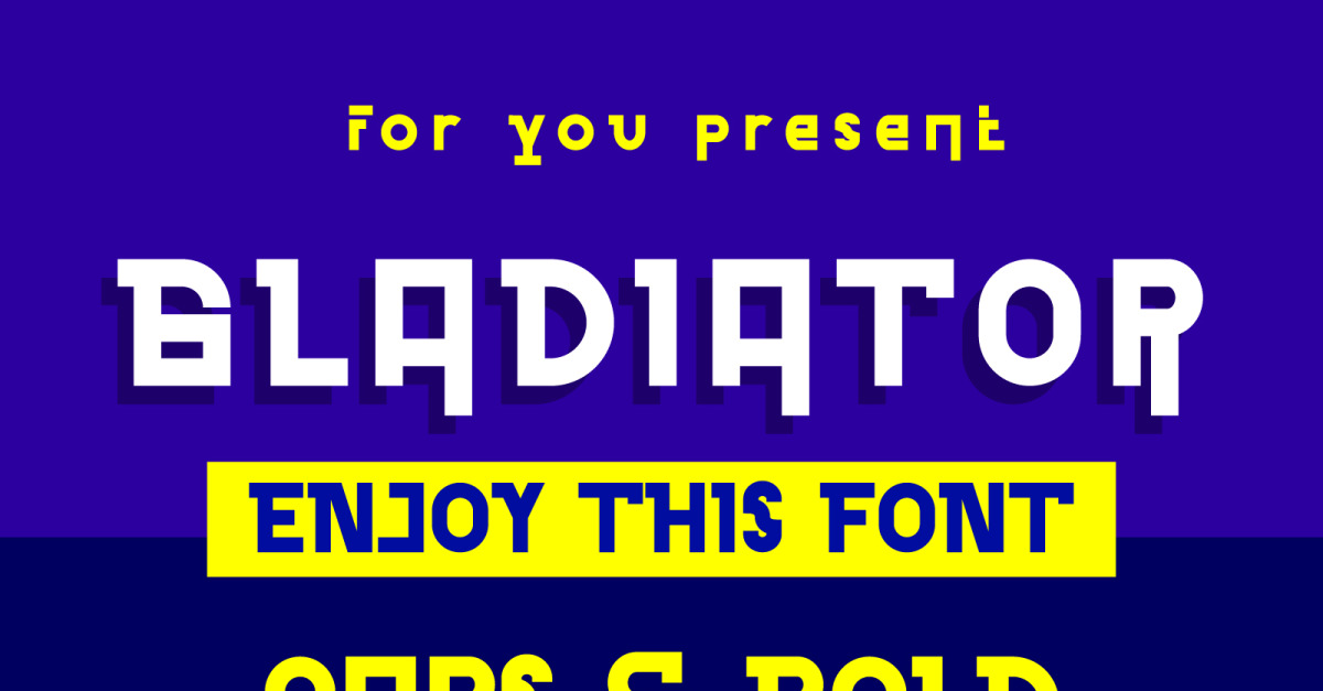 Gladiator - Modern Display Font #296475 - TemplateMonster