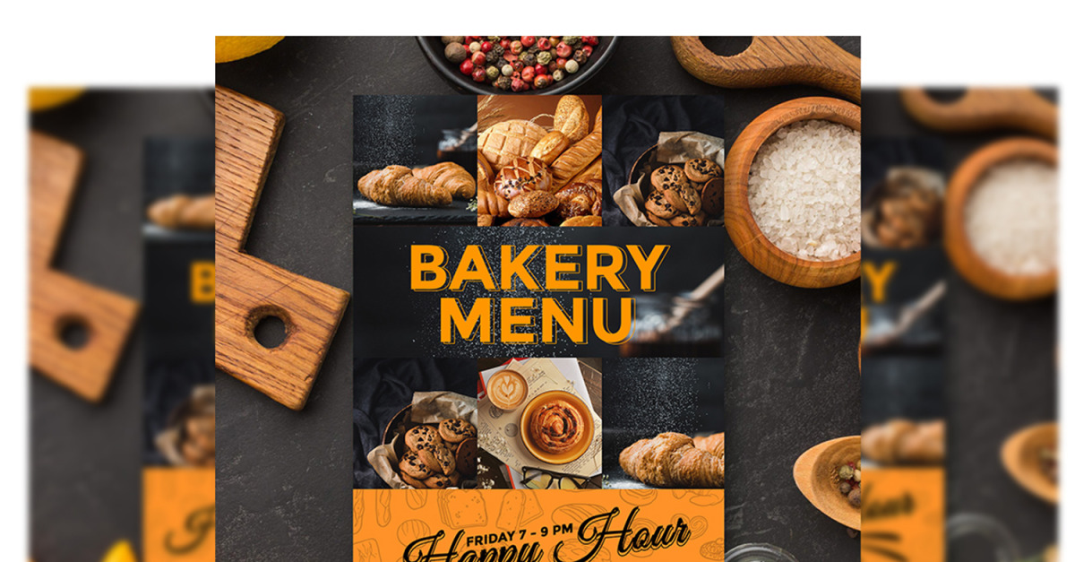 Menu Panetteria - Modello Volantino #296478 - TemplateMonster
