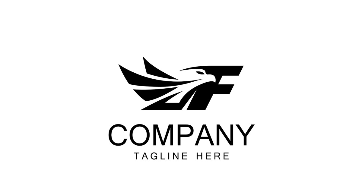 F Harfi Konseptli Falcon Logosu #296583 - TemplateMonster