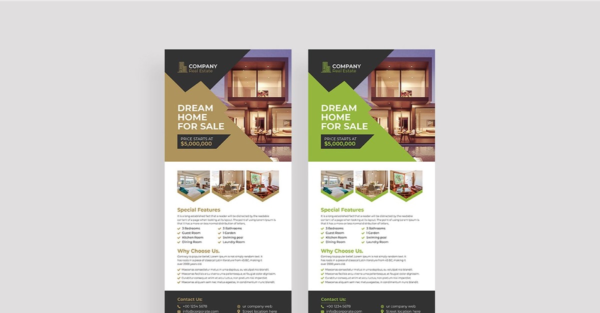 Real Estate Rack Card Design Template - TemplateMonster