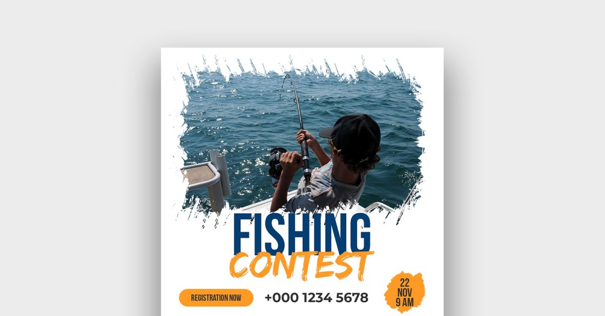 Fishing Facebook Post Template #296757 - TemplateMonster
