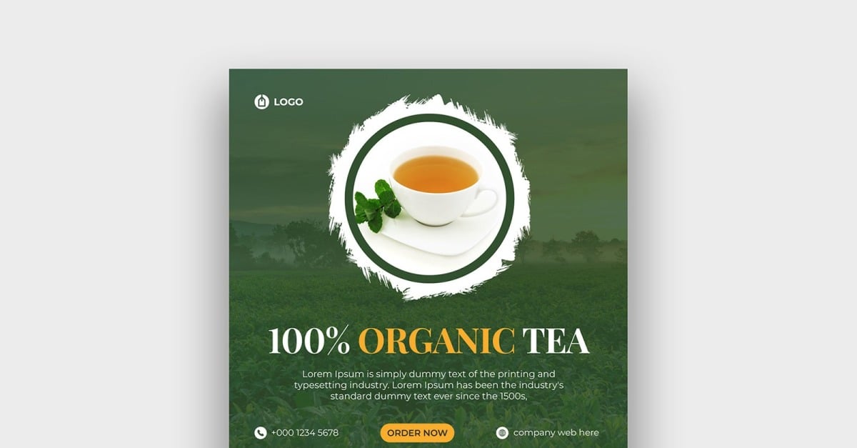 Tea Facebook Instagram Post #296802 - TemplateMonster