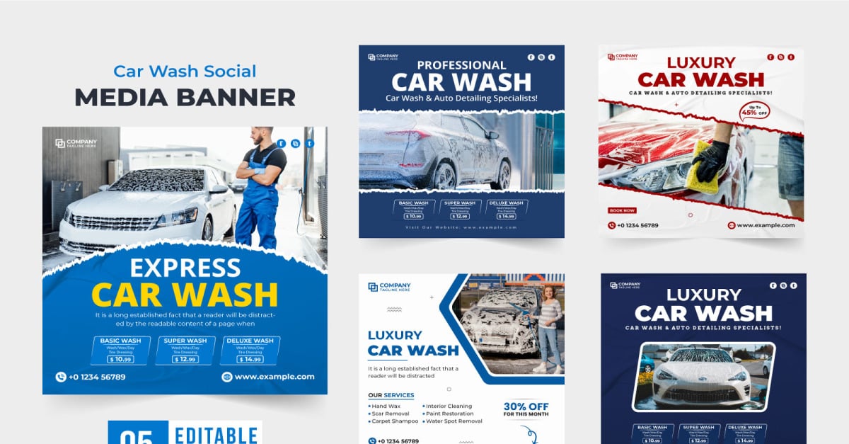Vehicle wash service template bundle - TemplateMonster