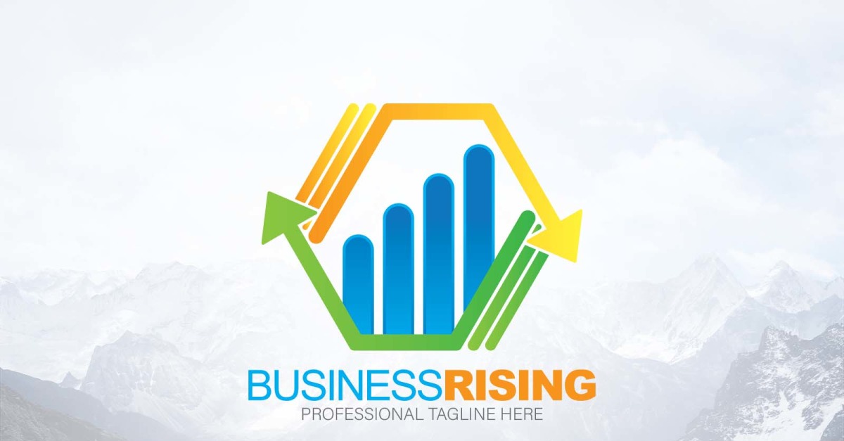 Business Deal Graph Rising Logo - Identité de marque