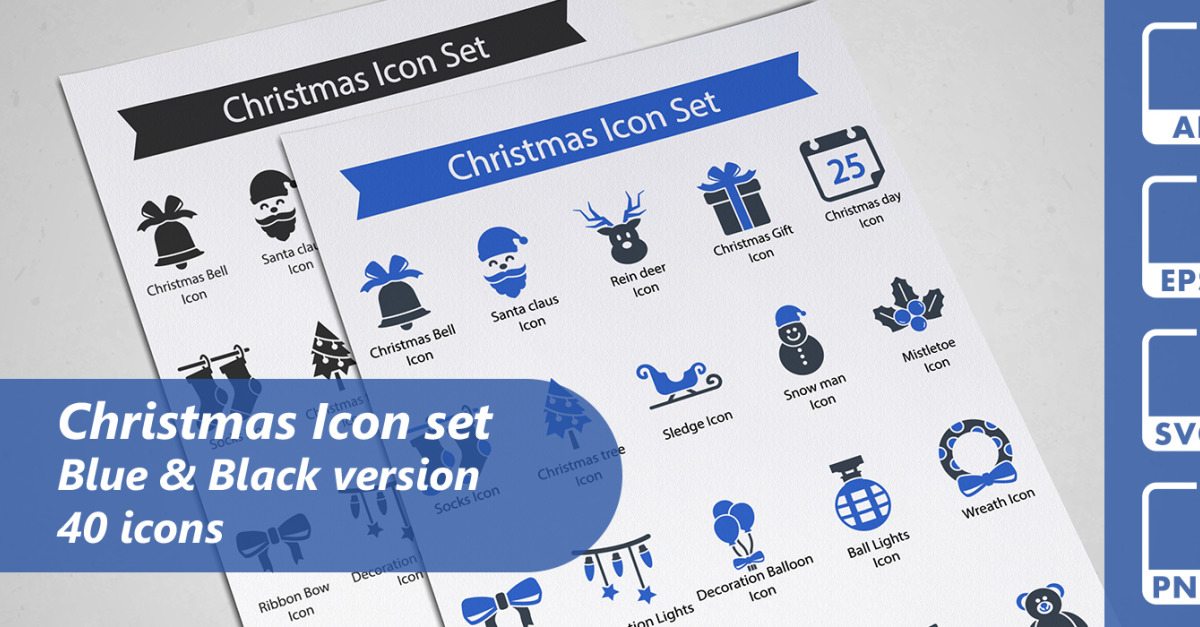 Christmas Glyph Icon Set Template #296966 - TemplateMonster