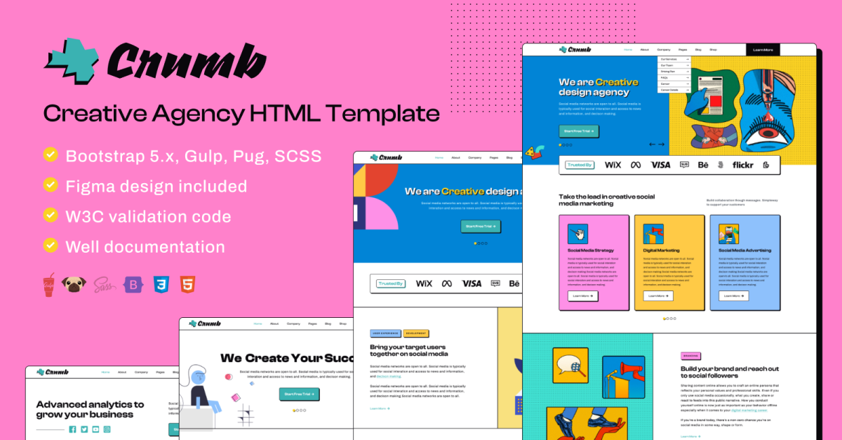 Crumb - HTML-Vorlage für kreative digitale Agenturen