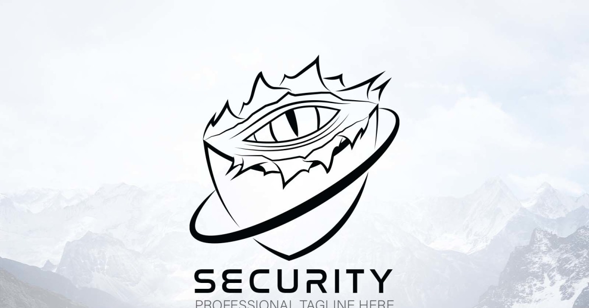 Dragon Eye Shield Security Logo Design - Brand Identity