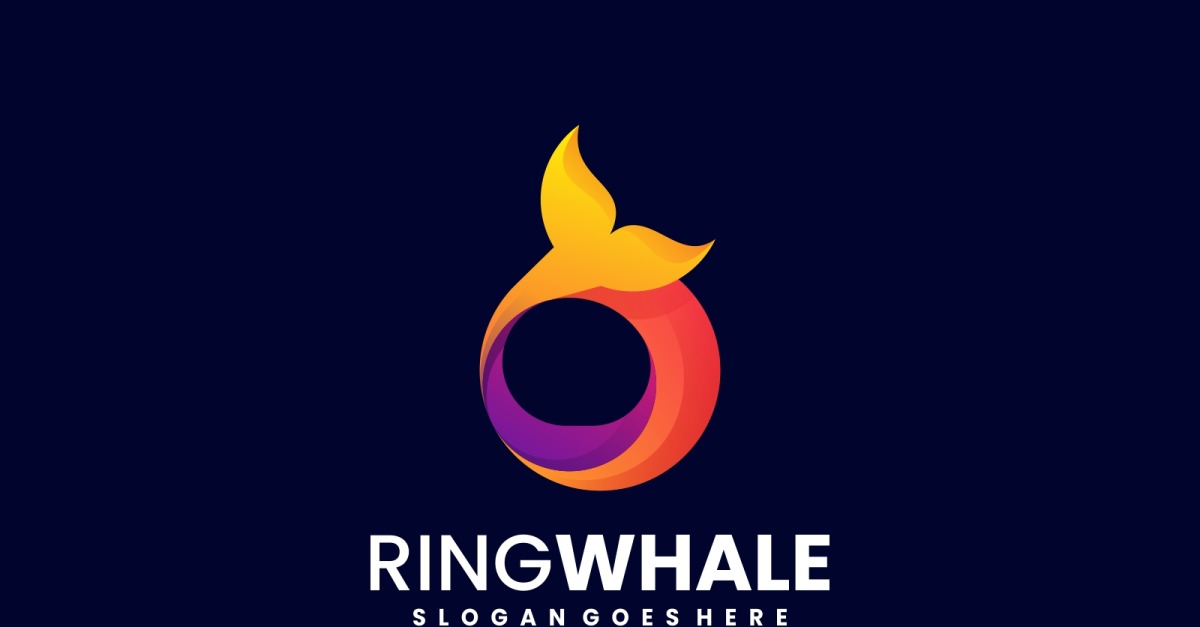 Halka Balina Degrade Logo Stili #296946 - TemplateMonster