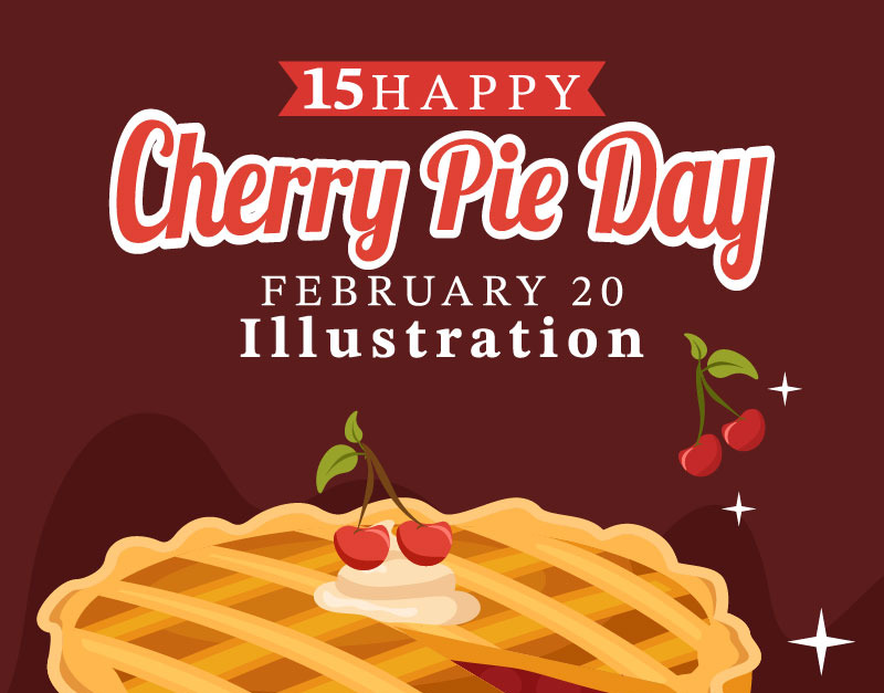 15 National Cherry Pie Day Illustration - TemplateMonster