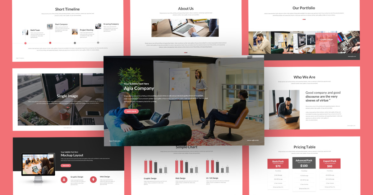 Modèle de présentation PowerPoint polyvalent Agia Clean