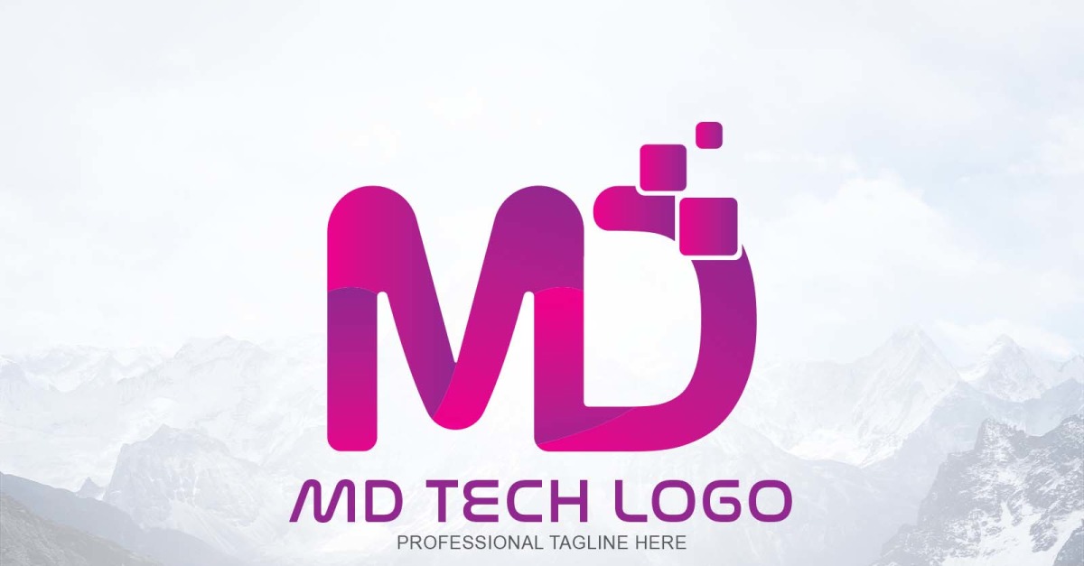 New Creative Letter MD Logo Design #297075 - TemplateMonster