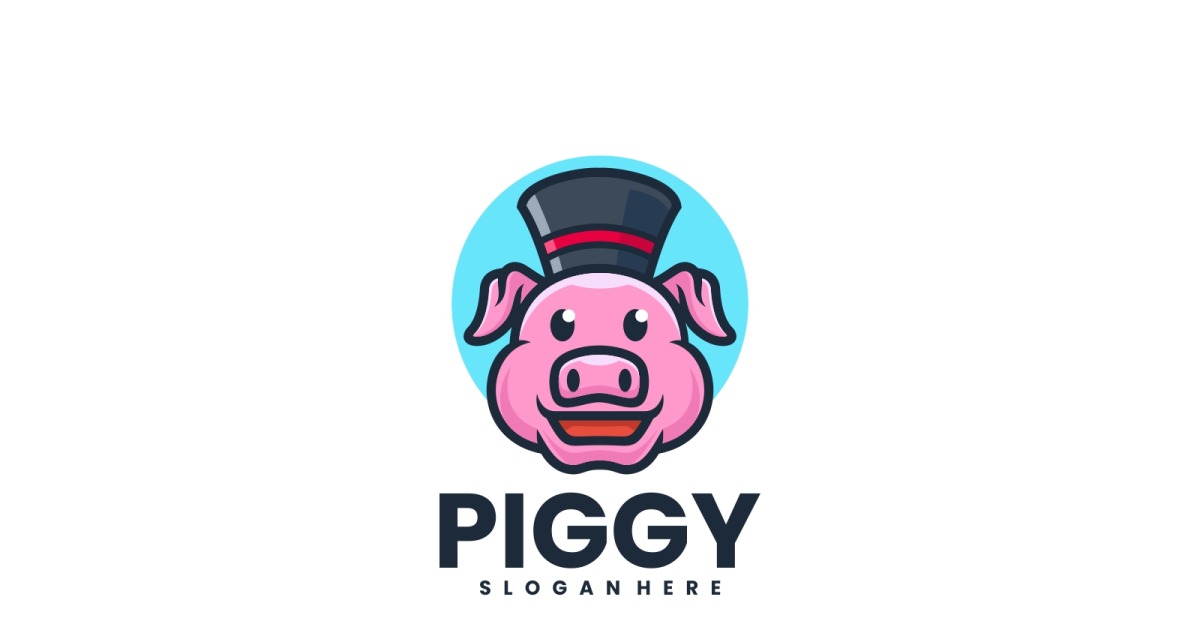 Piggy Mascot Cartoon Logo Style #297095 - TemplateMonster