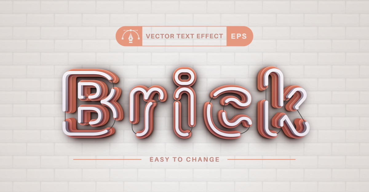 Brick - Editable Text Effect, Font Style - TemplateMonster