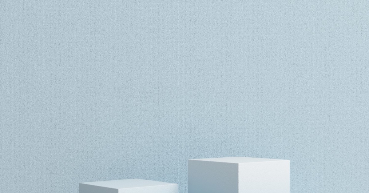 3d blue bright stage podium scene minimal studio background