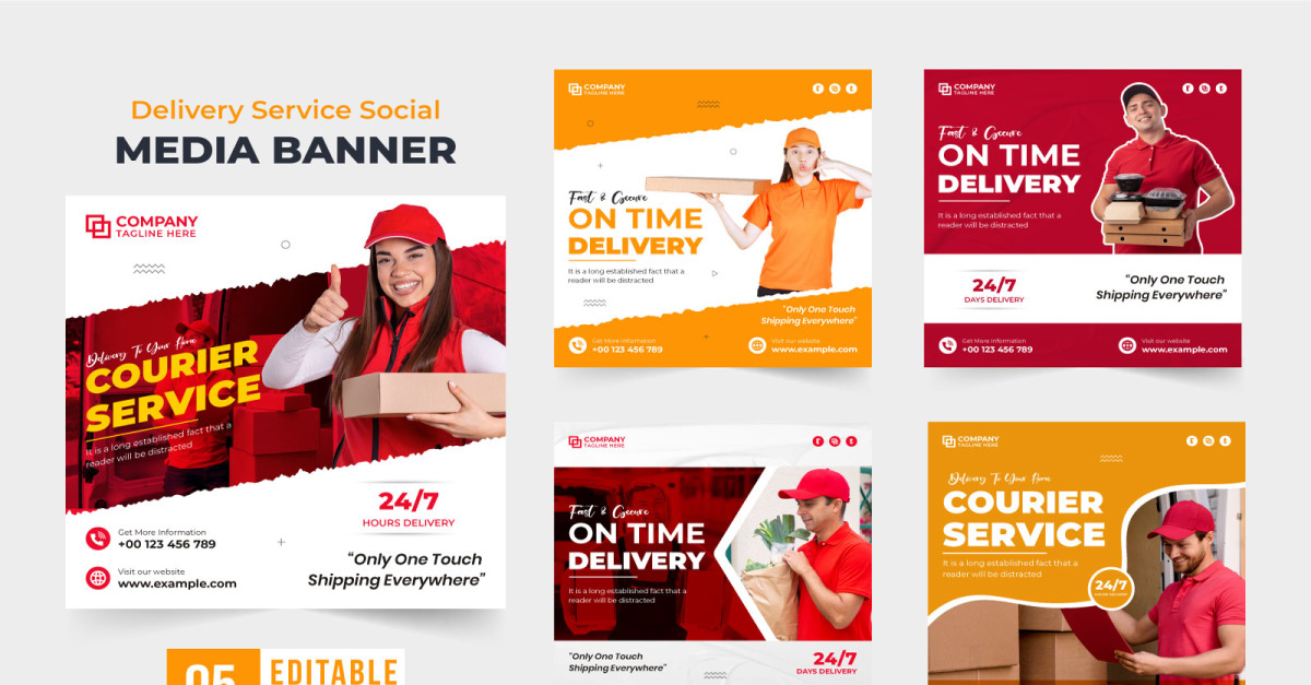 Home delivery service template vector design