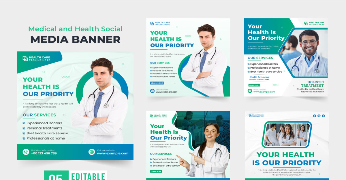 Medical promotion poster collection #297109 - TemplateMonster