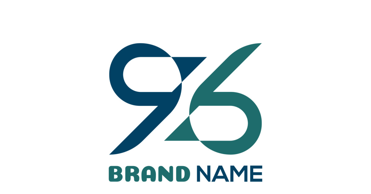 96 | Premium 96 Logo Template | Crative 96 Logo Design | Modern ninety ...