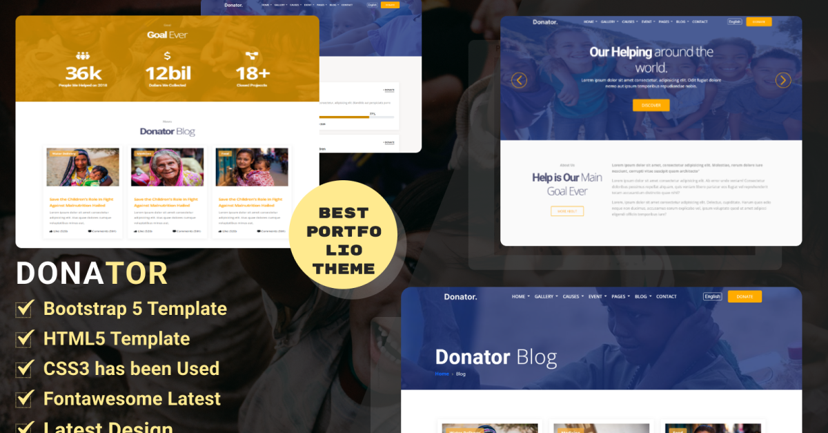 Donator- Donation Charity HTML5 Responsive Template