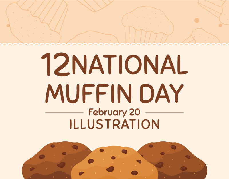 12 National Muffin Day Illustration #297282 - TemplateMonster