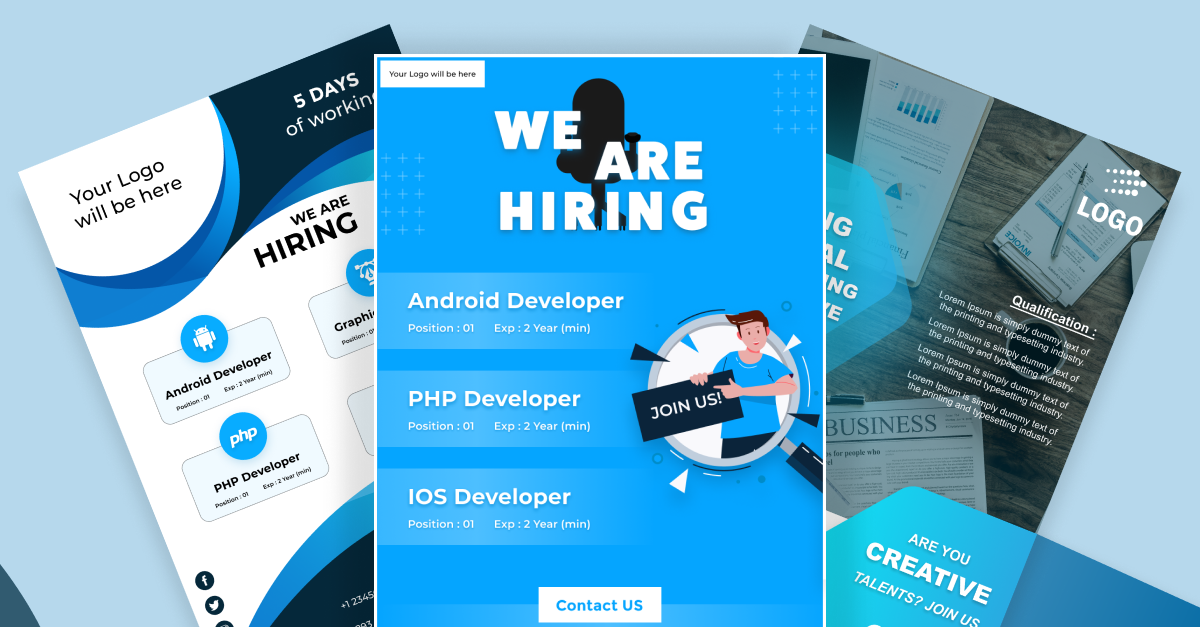 Hiring Post - Flyer Design Template #297341 - TemplateMonster