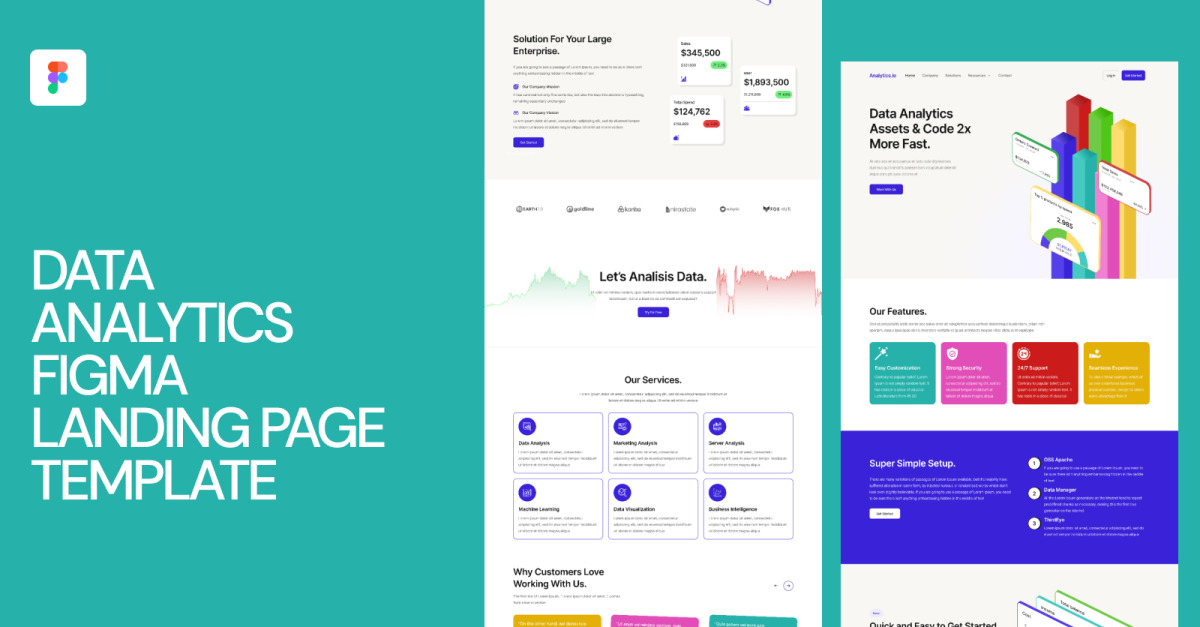 Data Analytics Figma Landing Page Template - TemplateMonster