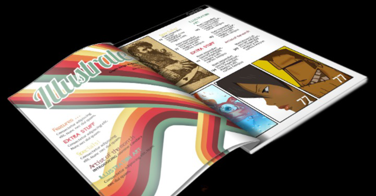 Illustration Themed Magazine Template - TemplateMonster