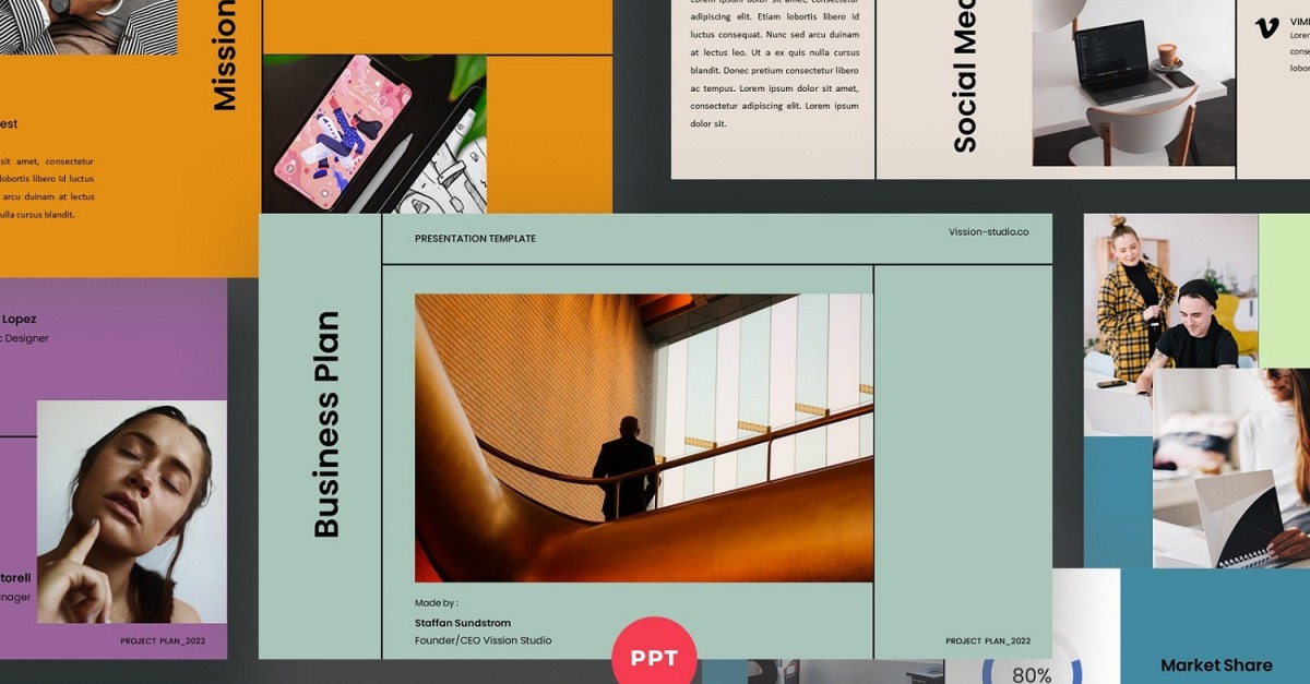 Business Plan PowerPoint Template - BP1 - TemplateMonster