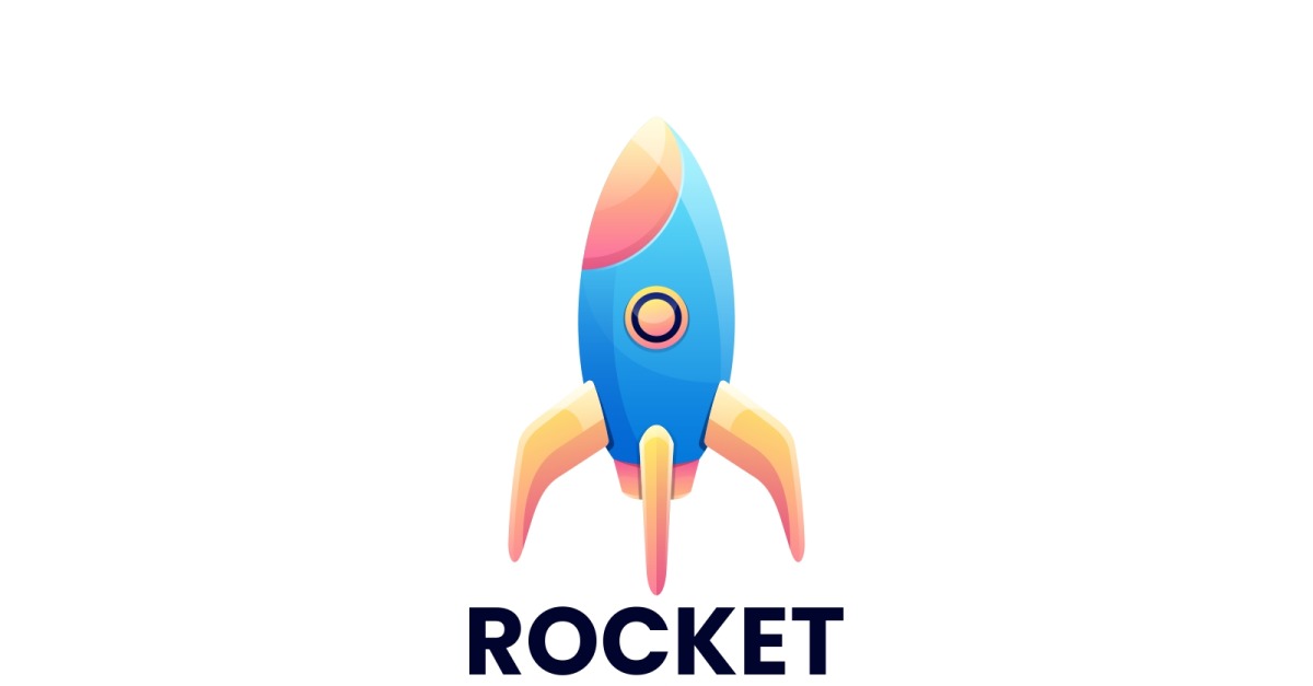 Rocket Gradient Colorful Logo Design - TemplateMonster