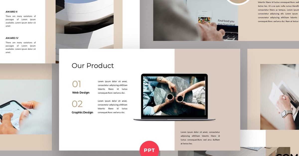 Compa Business PowerPoint šablony #297970 - TemplateMonster