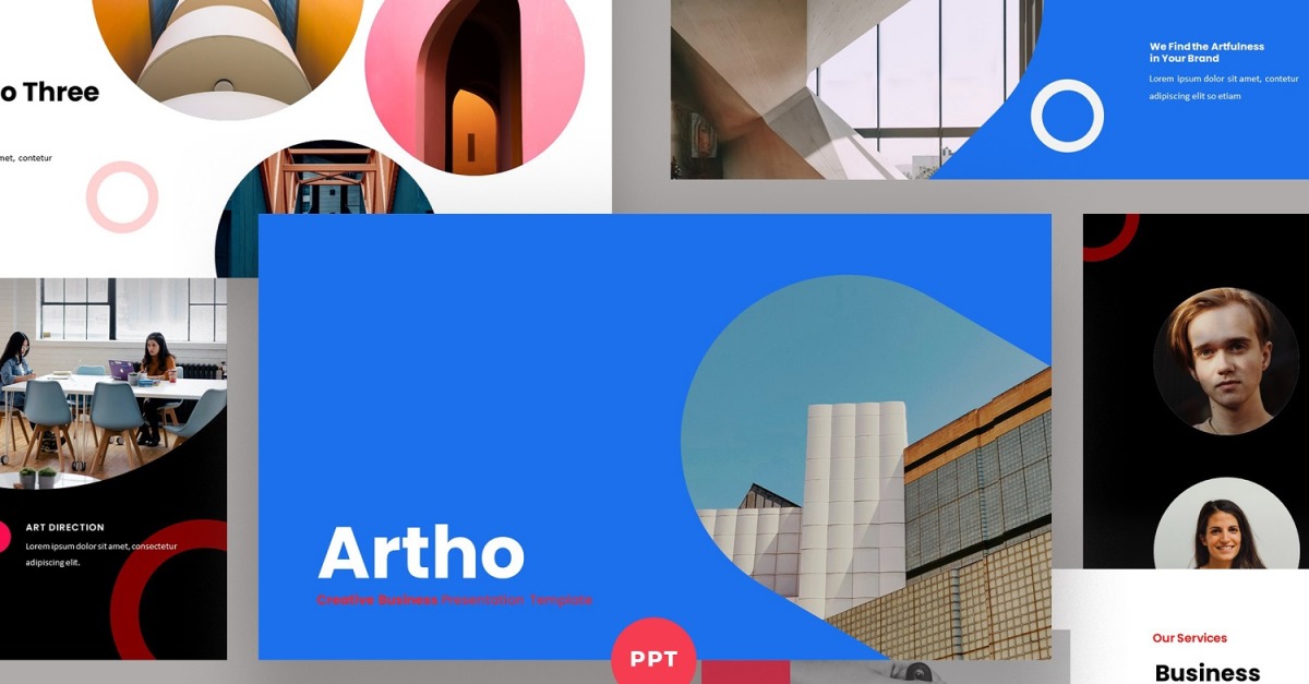 Modelo de PowerPoint de arte #297961 - TemplateMonster