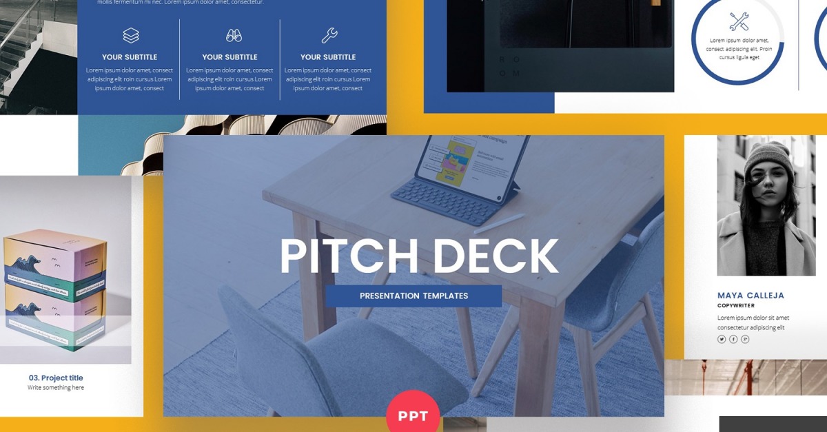 PITCH DECK PowerPoint-Vorlage - PD1 #297978 - TemplateMonster