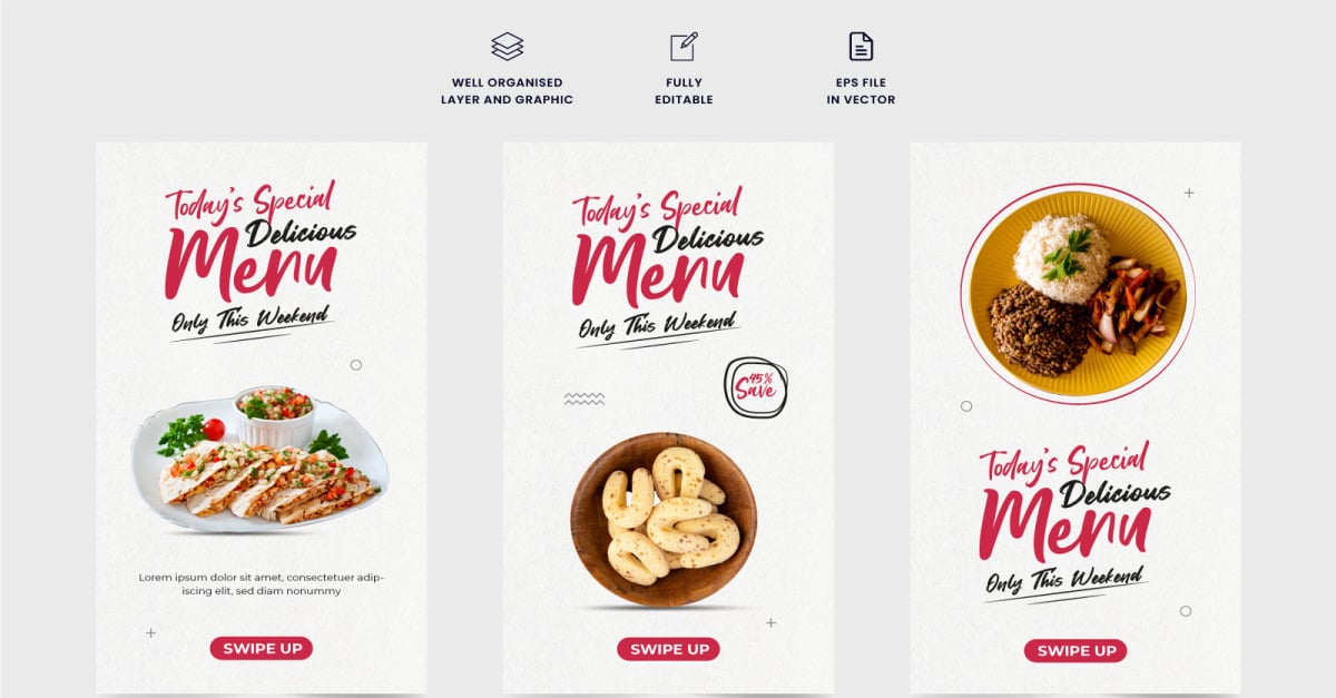 Culinary business poster story design - TemplateMonster