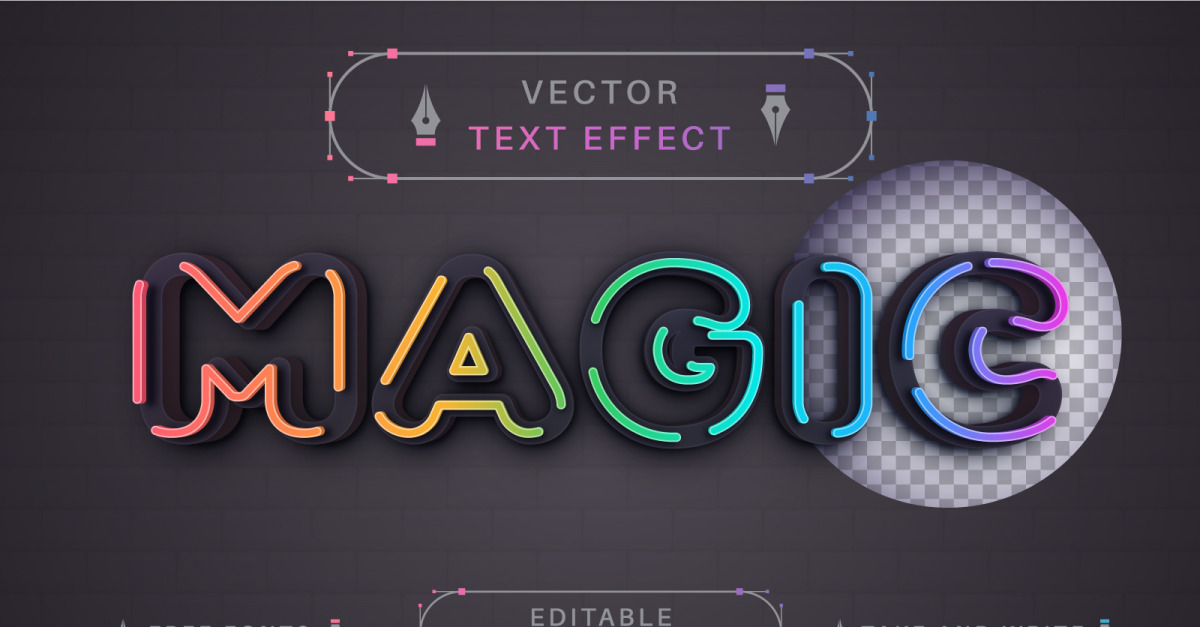 Magic Cable - Editable Text Effect, Font Style
