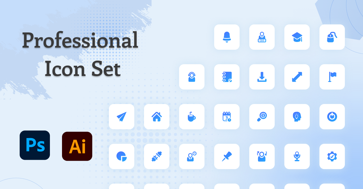 Professional - Icon Set Template #298032 - TemplateMonster