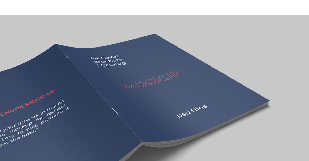 Closeup A4 Brochure Cover Mockup #298188 - TemplateMonster