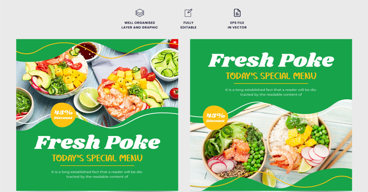 Special food menu poster for marketing - TemplateMonster