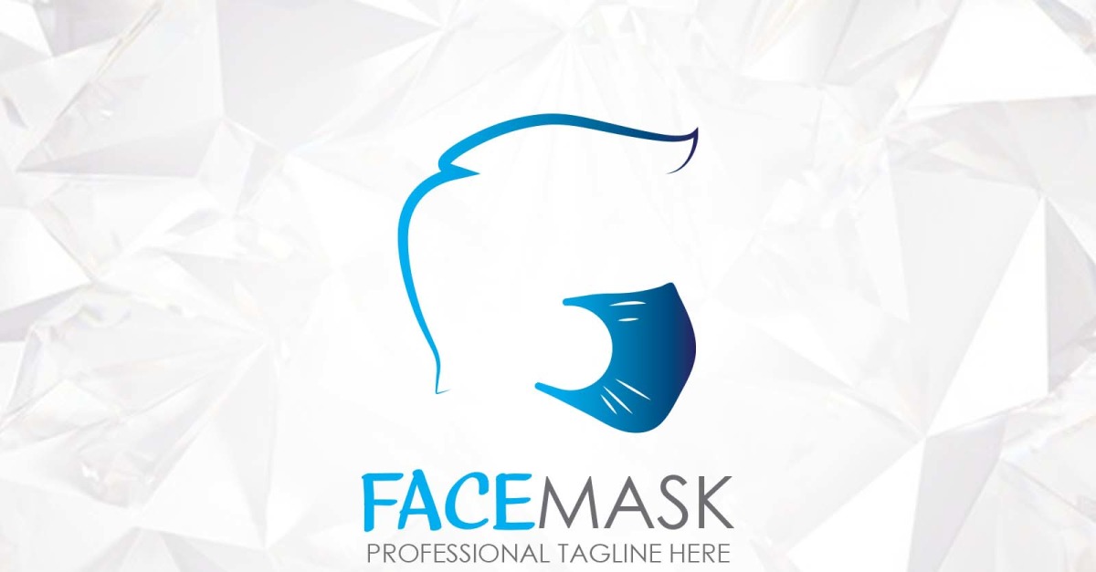 Abstract Face Mask Logo Design - Brand Identity