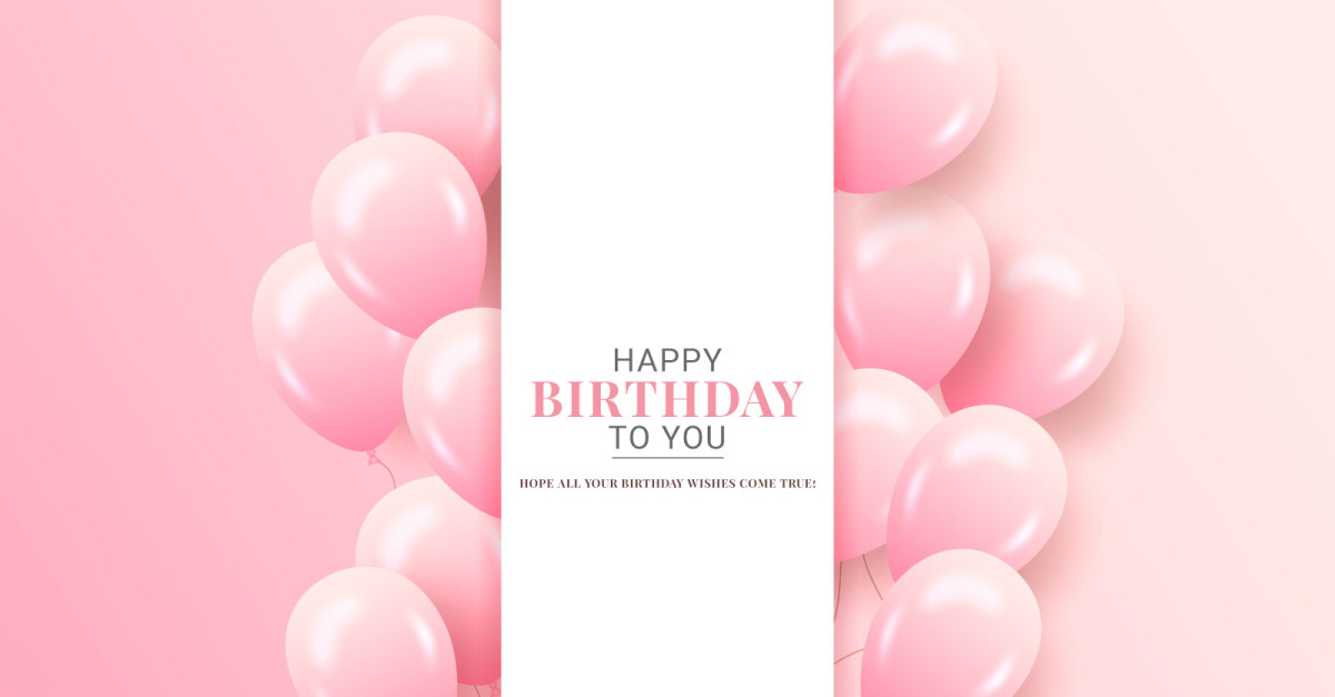Birthday congratulations template design with balloon birthday ...