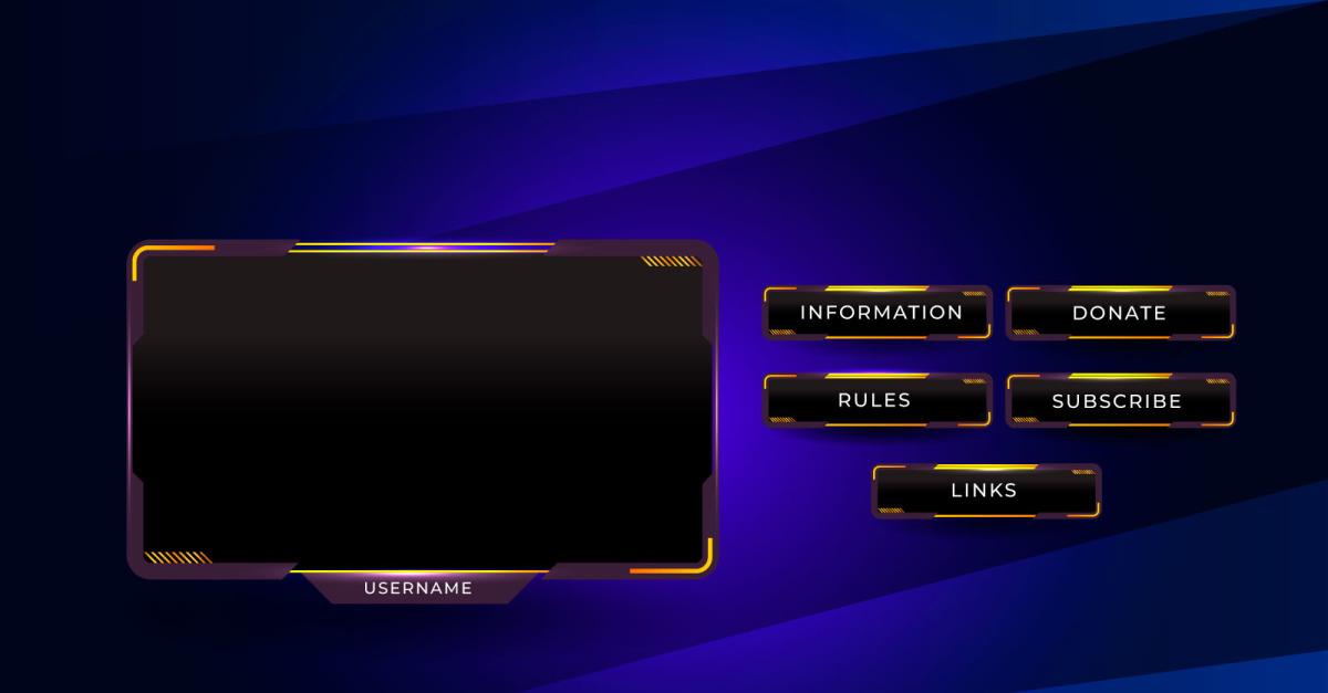 Twitch-Stream-Overlay-Paket einschließlich Facecam-Overlay, bald ...