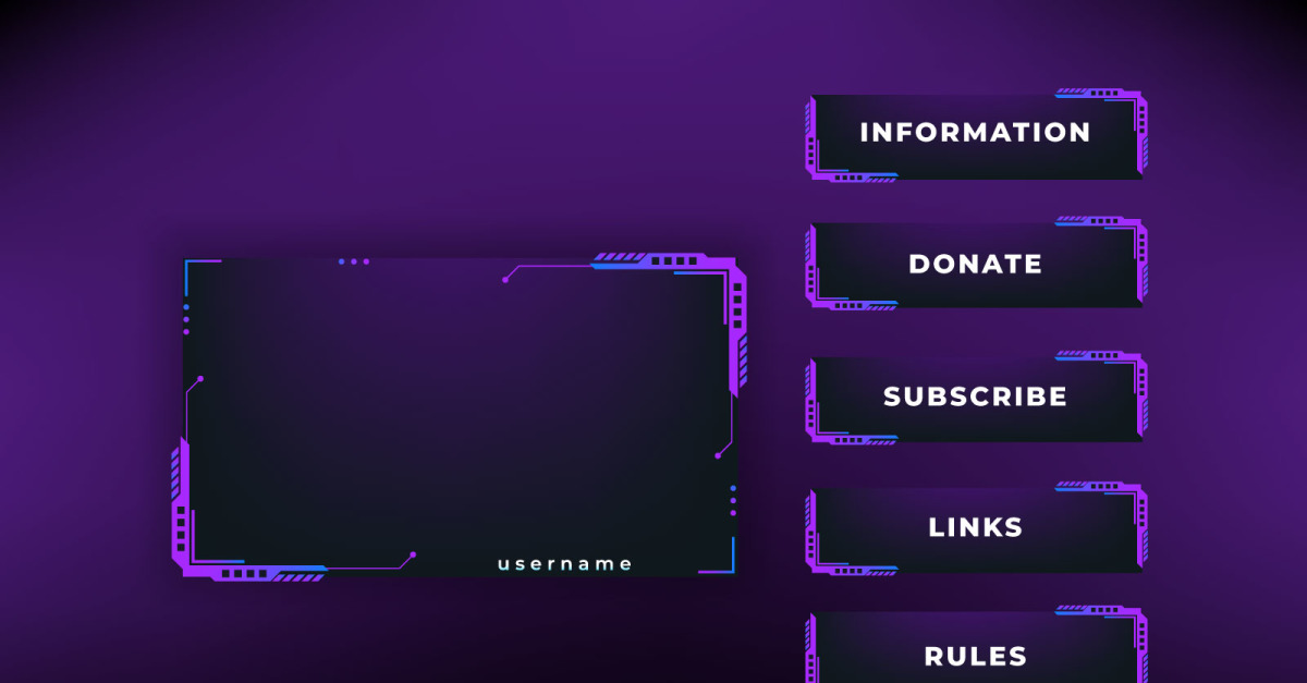 Tema de plantilla de diseño de superposición de panel de pantalla de ...