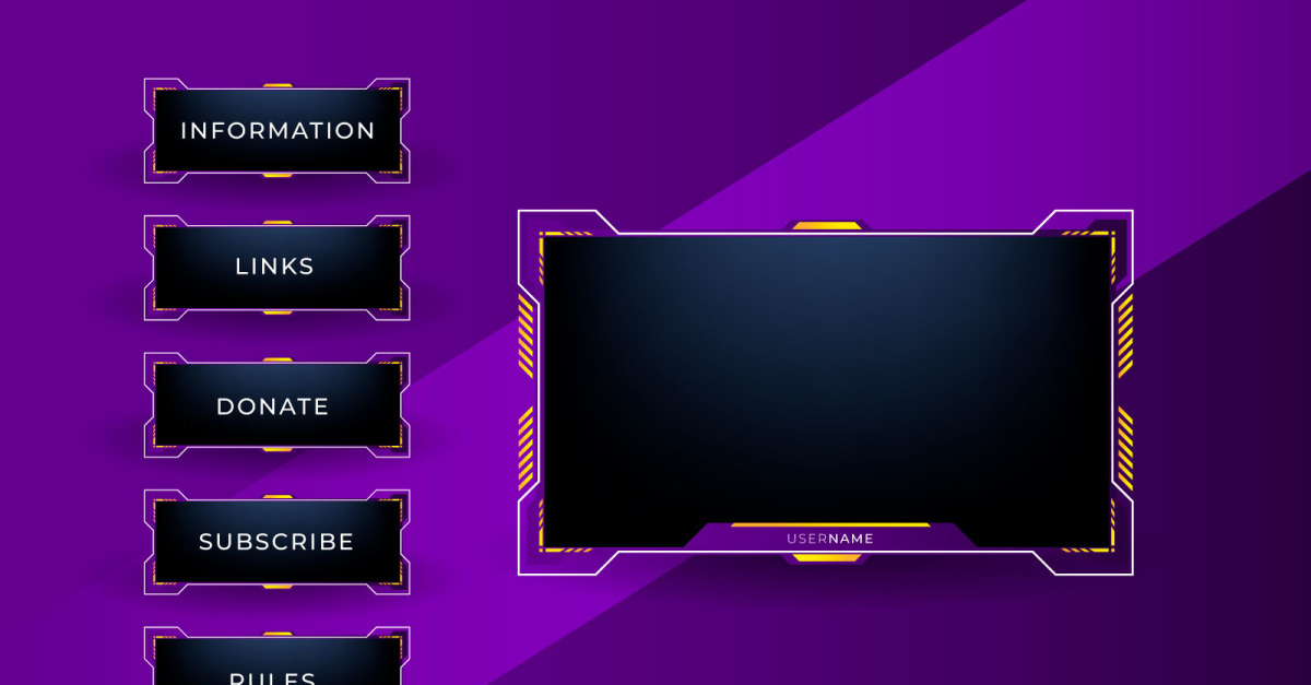 Tema de plantilla de diseño de superposición de panel de pantalla de ...