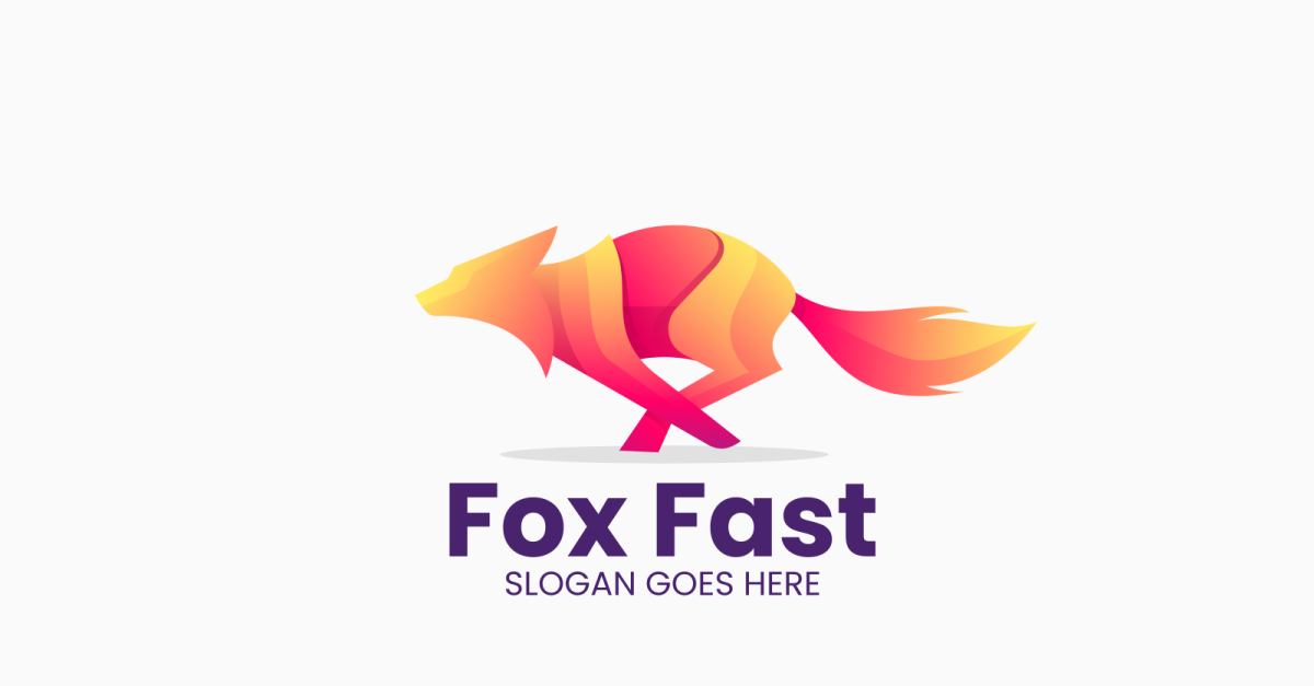 Fox Fast Gradient Logo Style #298945 - TemplateMonster