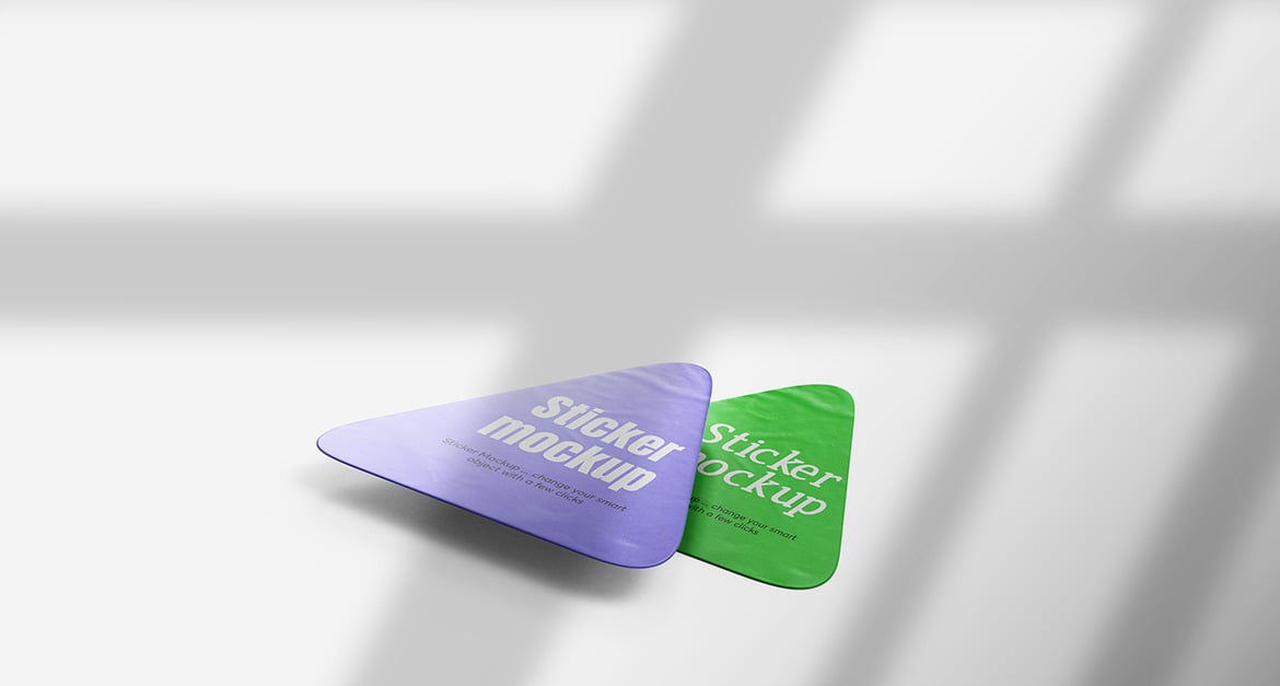 Triangle Sticker Mockup Vol 05 #298912 - TemplateMonster