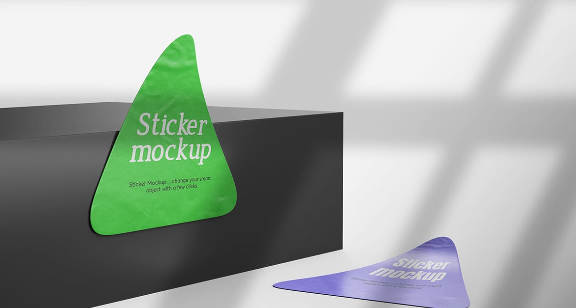 Triangle Sticker Mockup Vol 18 #298920 - TemplateMonster