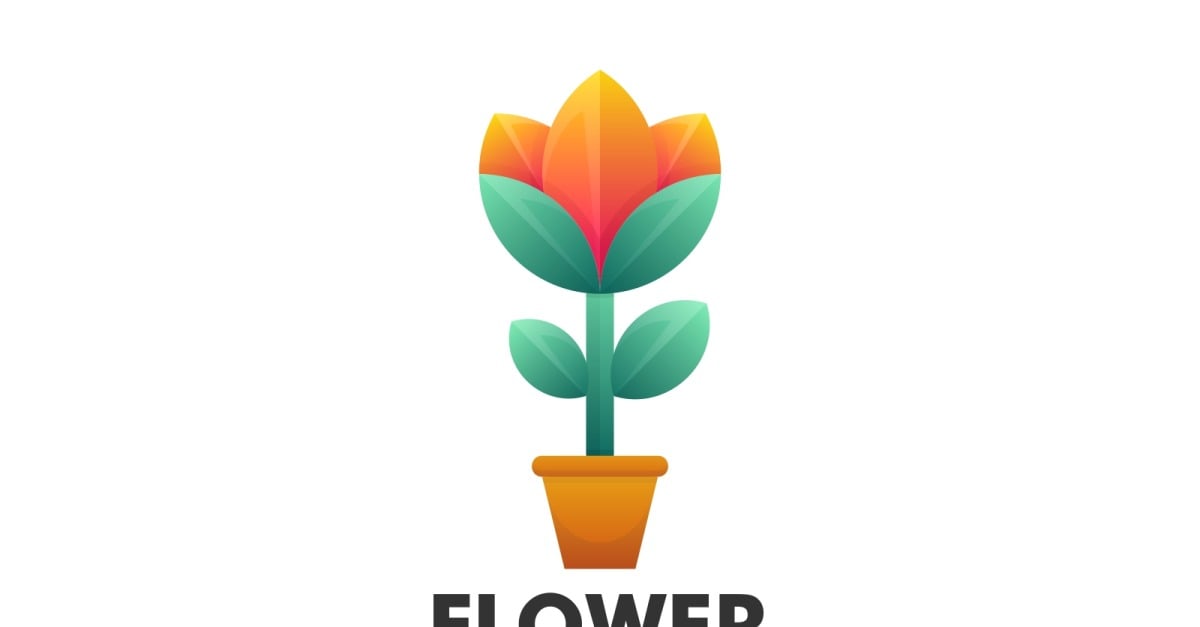 Flower Gradient Colorful Logo Style 1 - TemplateMonster
