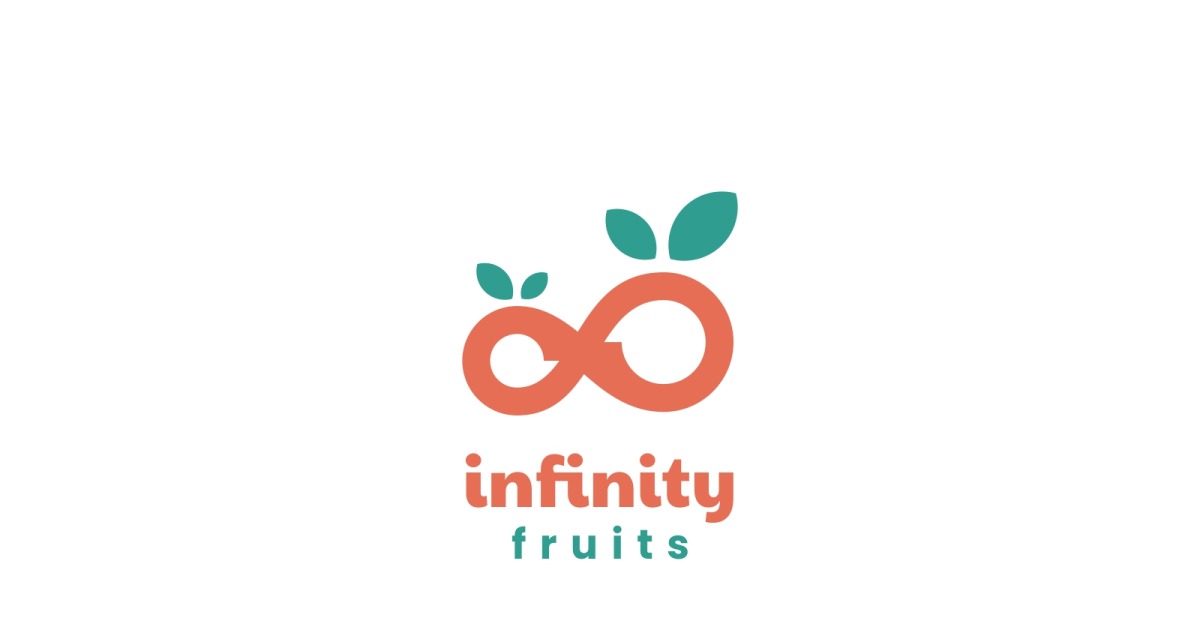 Style de logo simple de fruits infini - TemplateMonster