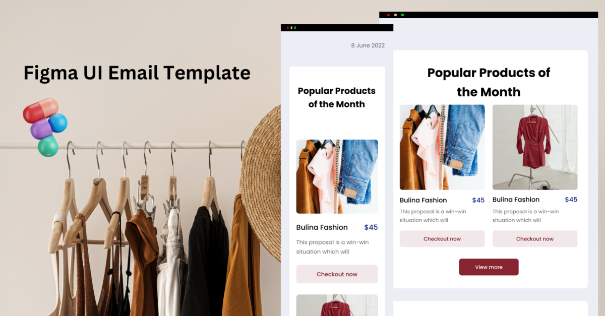 Free Email Newsletter Figma UI Design - TemplateMonster