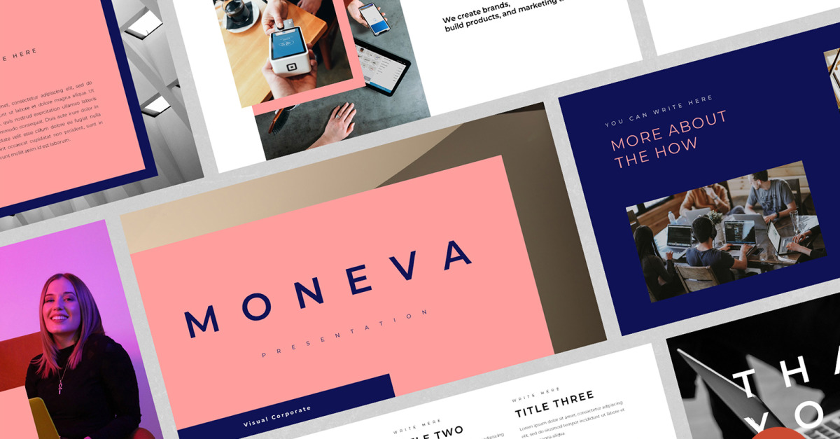 Moneva PowerPoint šablony #299322 - TemplateMonster